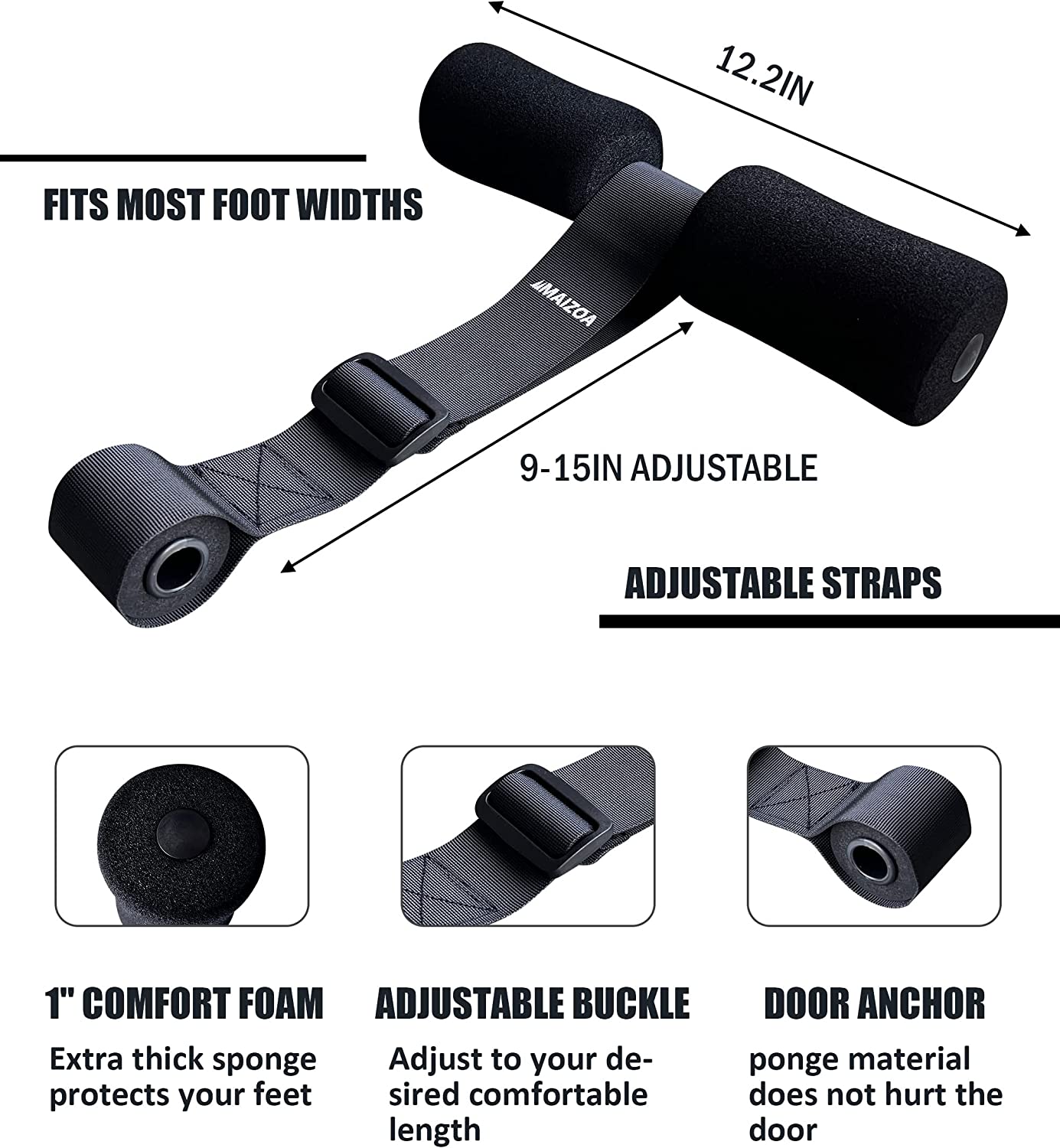 Nordic Hamstring Curl Strap Home Gym Fitness Exercise